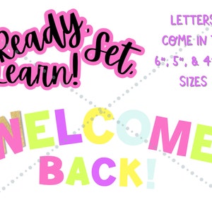 Back to School Bulletin Board Kit, Bulletin Board Letters, Welcome Back ...