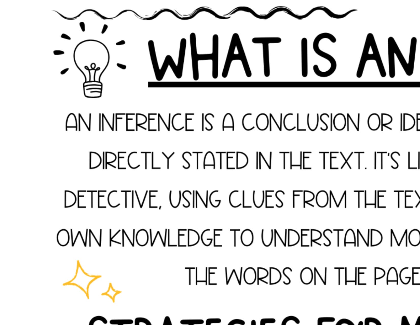 Inference Anchor Chart, Bulletin Board, Reading Informational Text ...