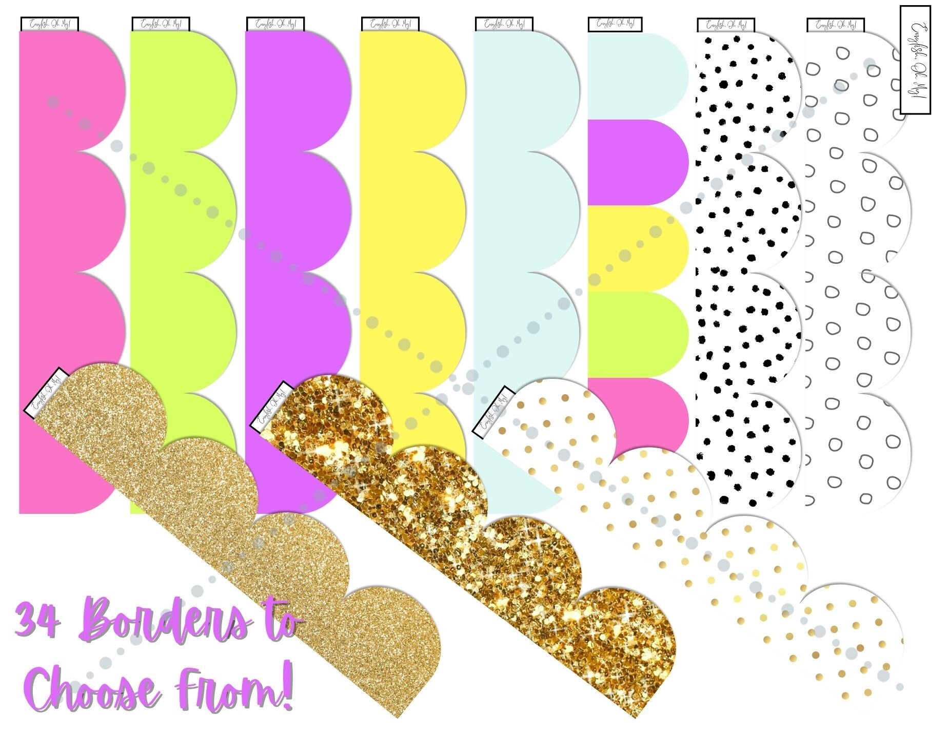 Bulletin Board Borders, Bulletin Board Border, Borders, Bright ...