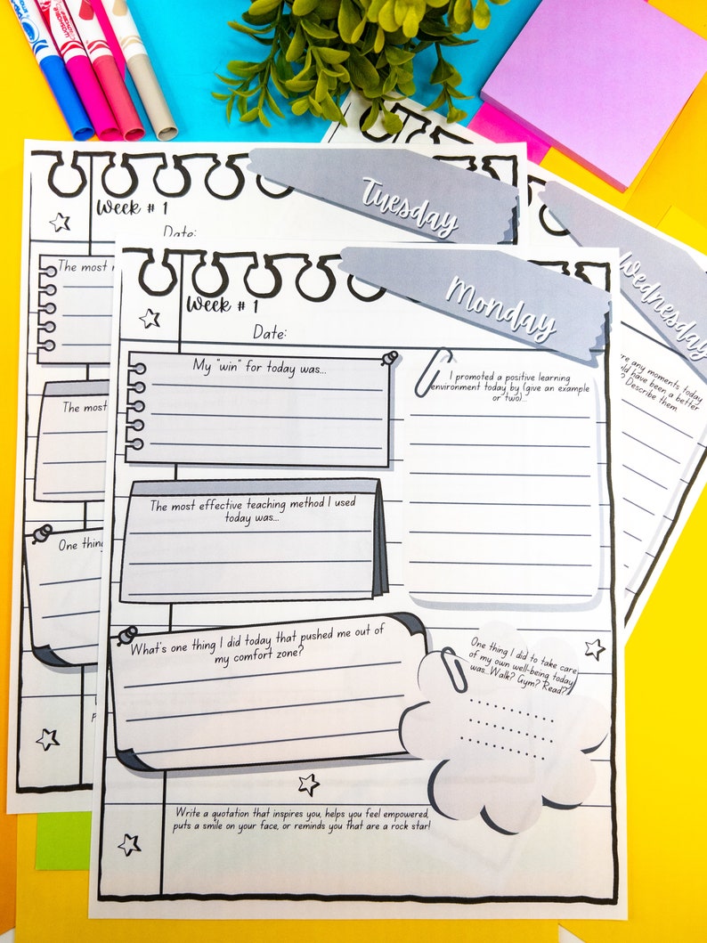 My Teacher Reflection Journal-educators, Growth Mindset, Inspiration ...