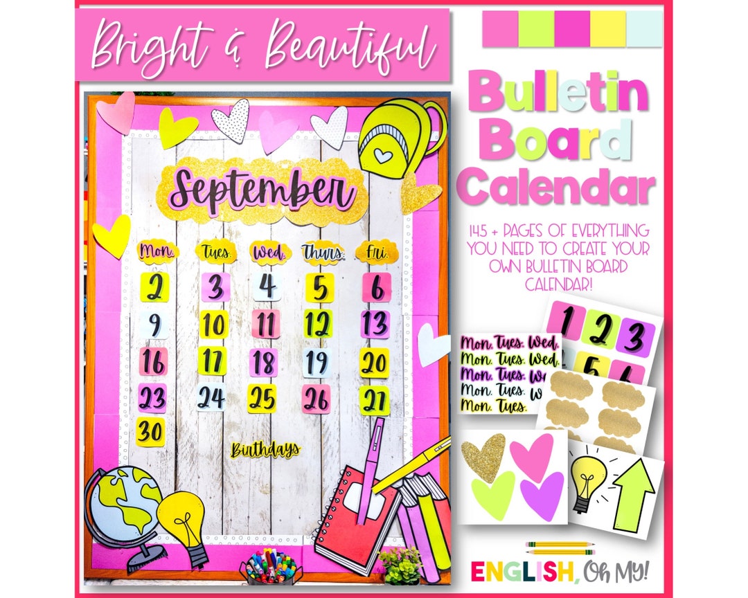 Bulletin Board Calendar, Calendar, Calendar Printable, Classroom ...