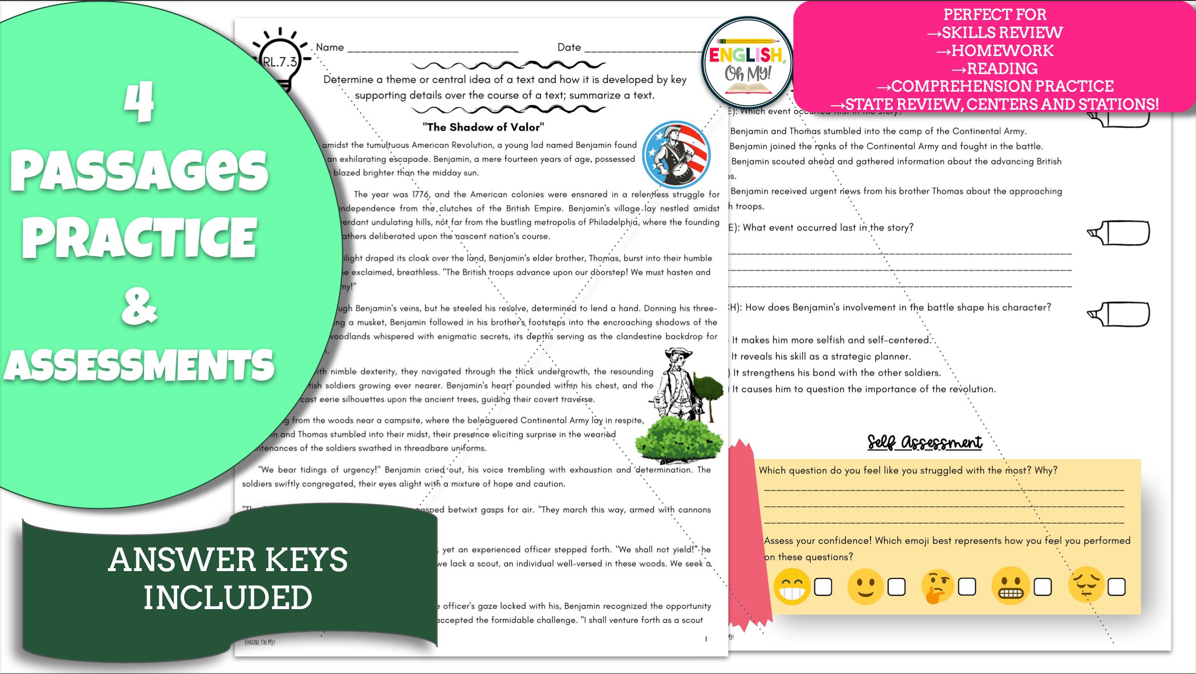 Plot Structure & Character Development Reading Passages, Reading Passages, English Teachers, ELA ...