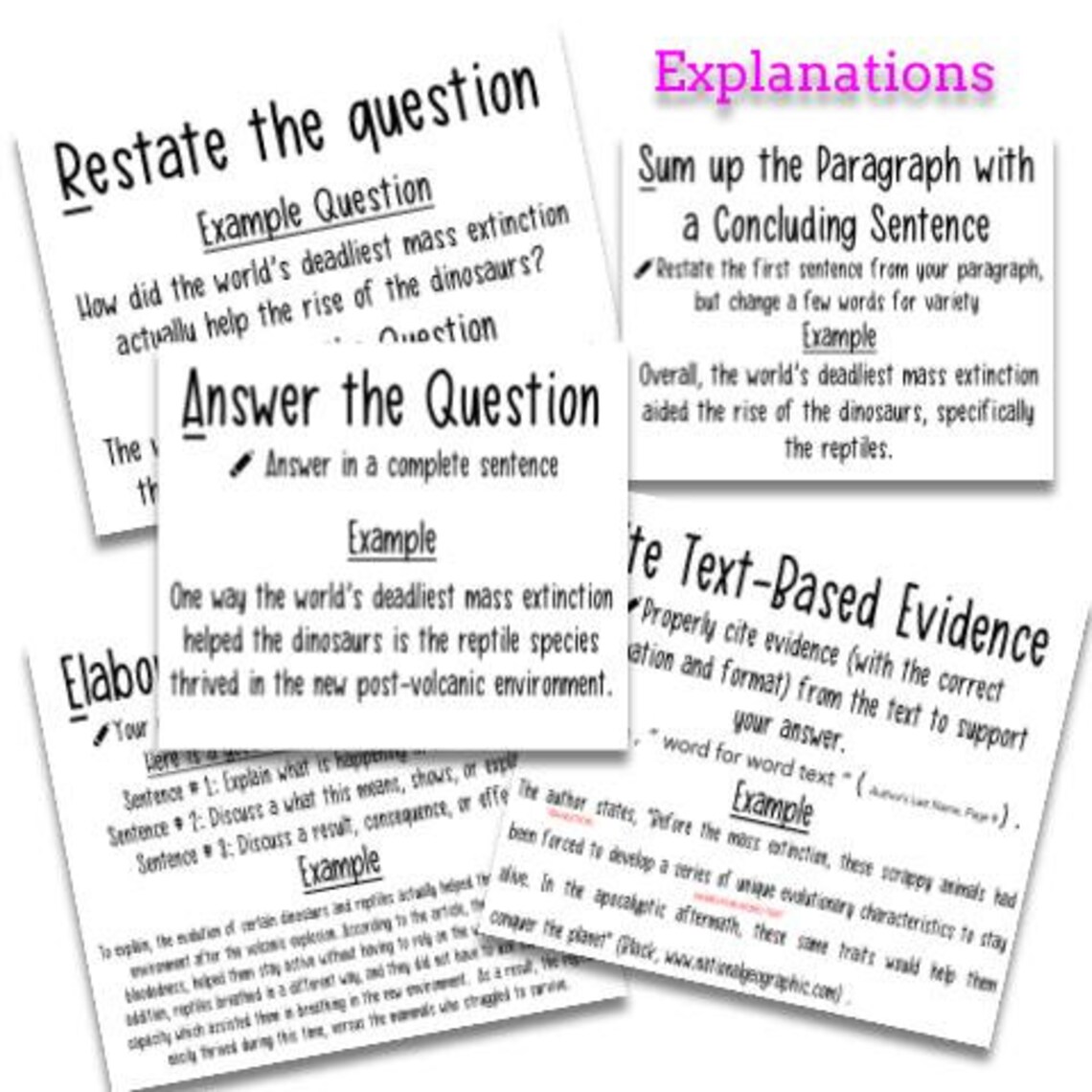 RACES Writing Strategy, Posters, Templates, Practice, ELA Teachers ...