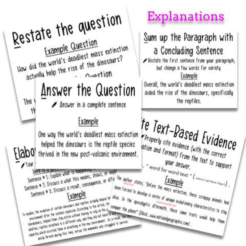 RACES Writing Strategy, Posters, Templates, Practice, ELA Teachers ...