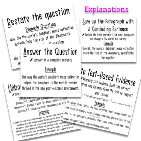 RACES Writing Strategy, Posters, Templates, Practice, ELA Teachers ...