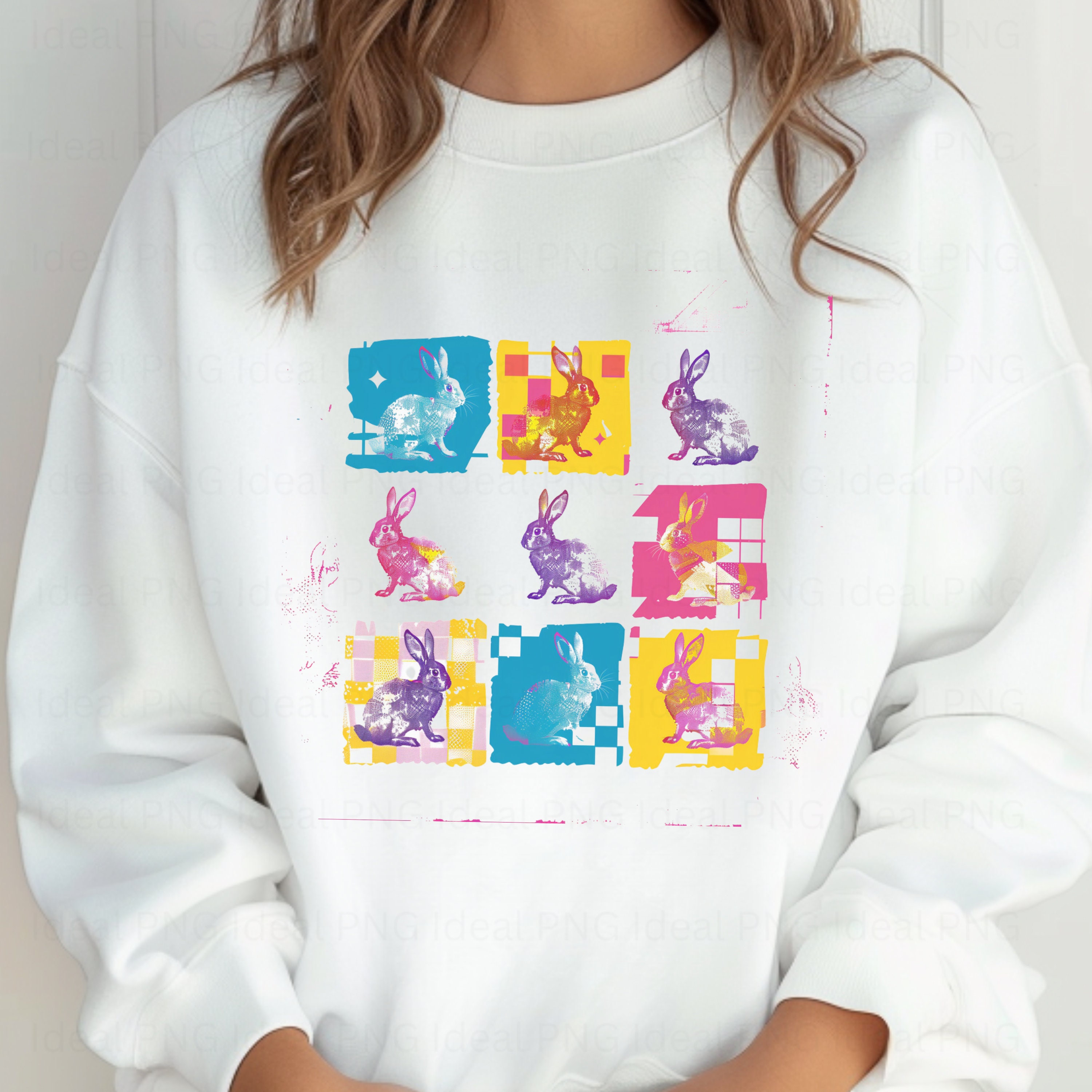 Retro Vintage Bunnies PNG Designs Sublimation Instant Digital Download ...