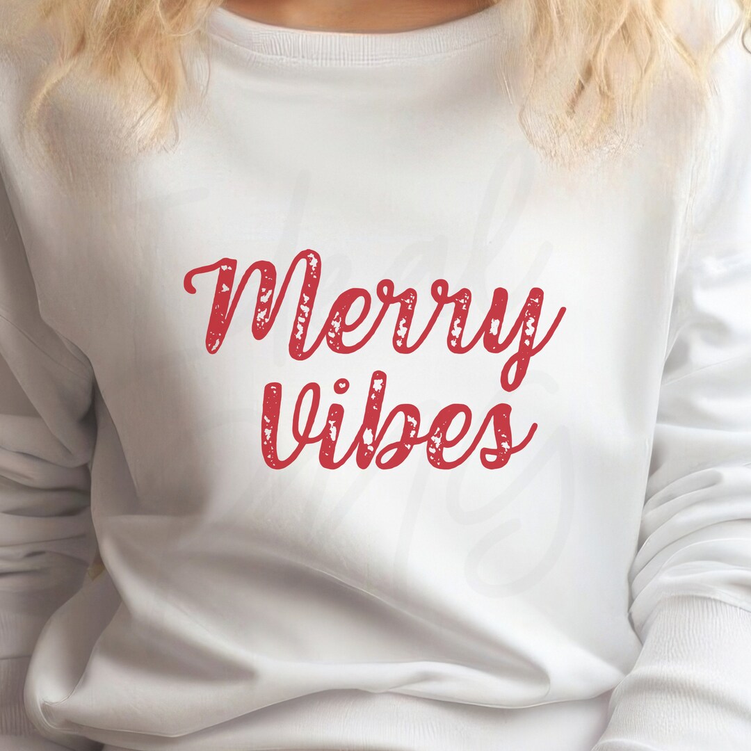 Christmas PNG Merry Vibes Sublimation Design, Instant Digital Download ...