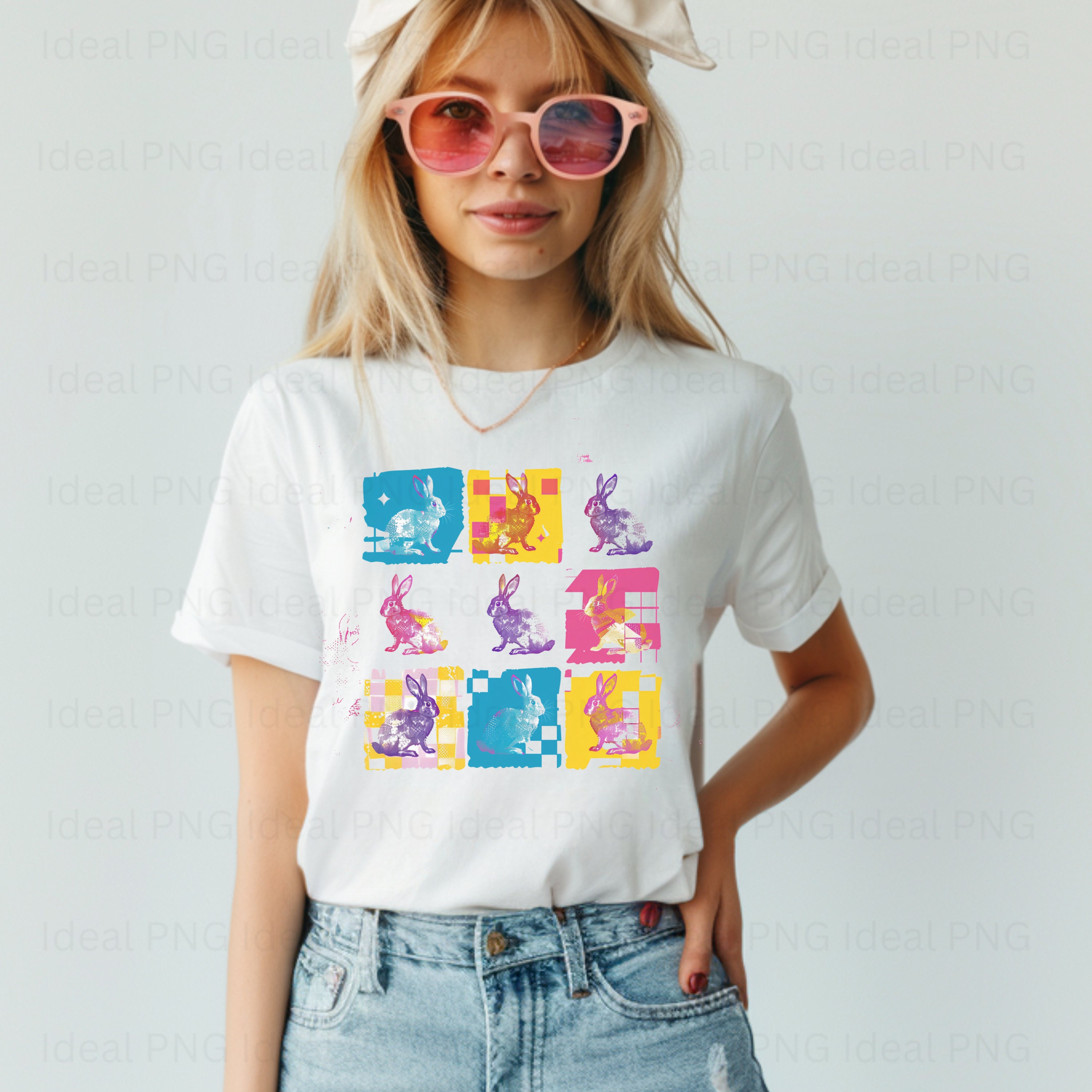 Retro Vintage Bunnies PNG Designs Sublimation Instant Digital Download ...