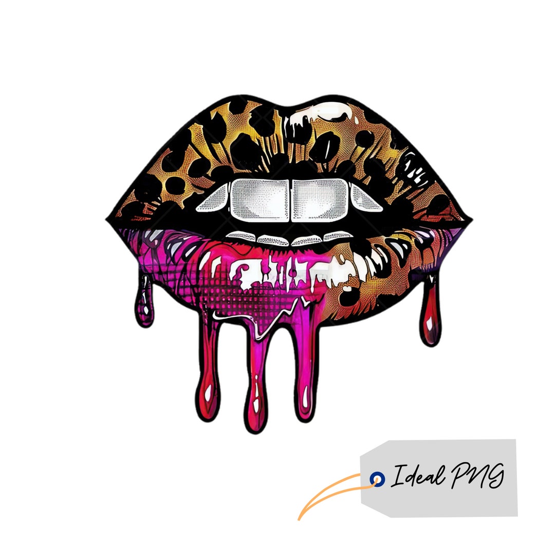 Cheetah Print Lips PNG Retro PNG Design Sublimation Instant Digital ...