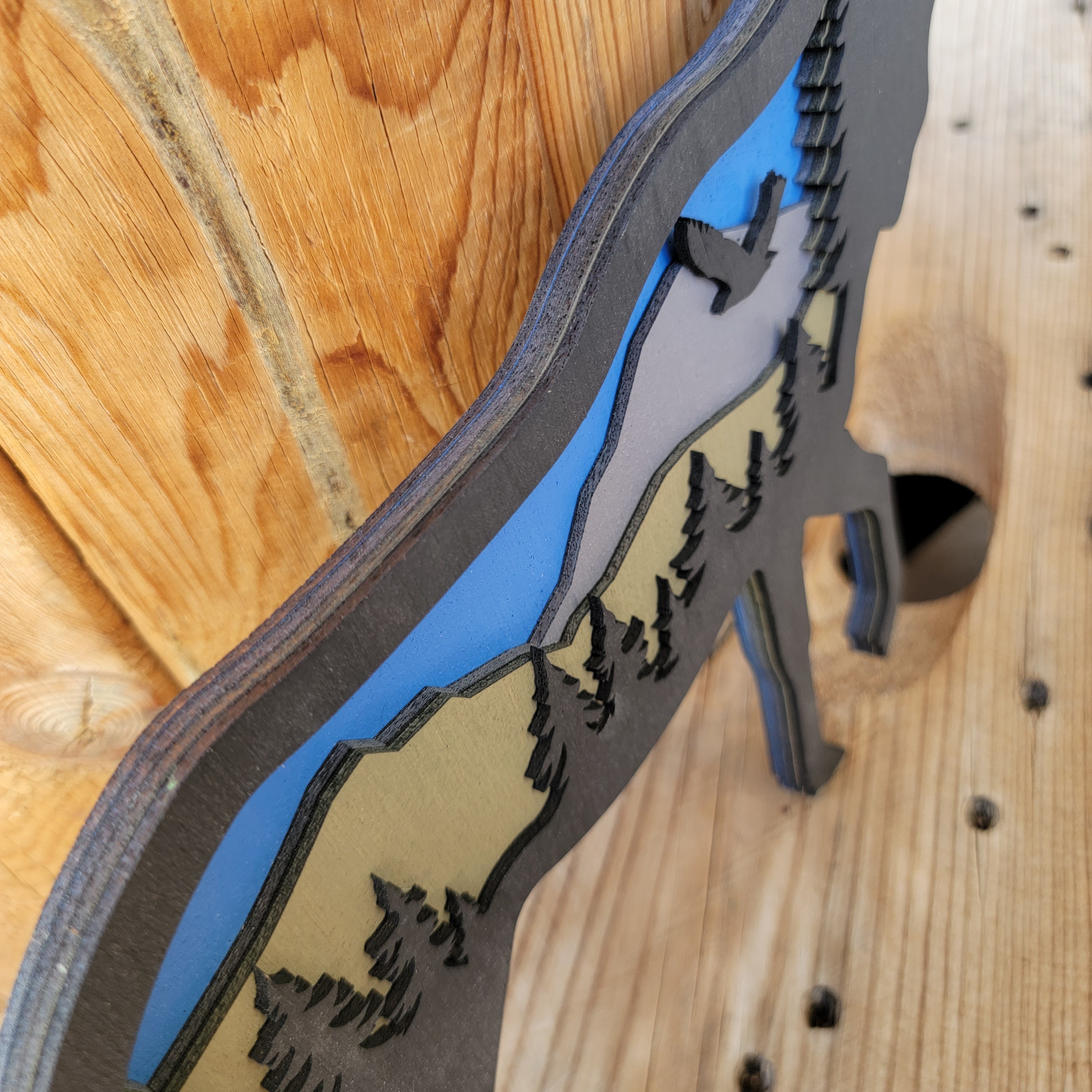 3D Multi-layered Wood Elk With Scenery - Etsy