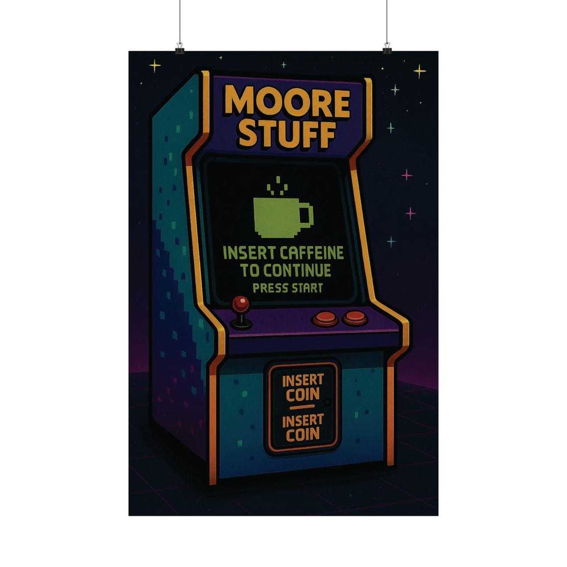 Retro Arcade-inspired Coffee Print - Etsy