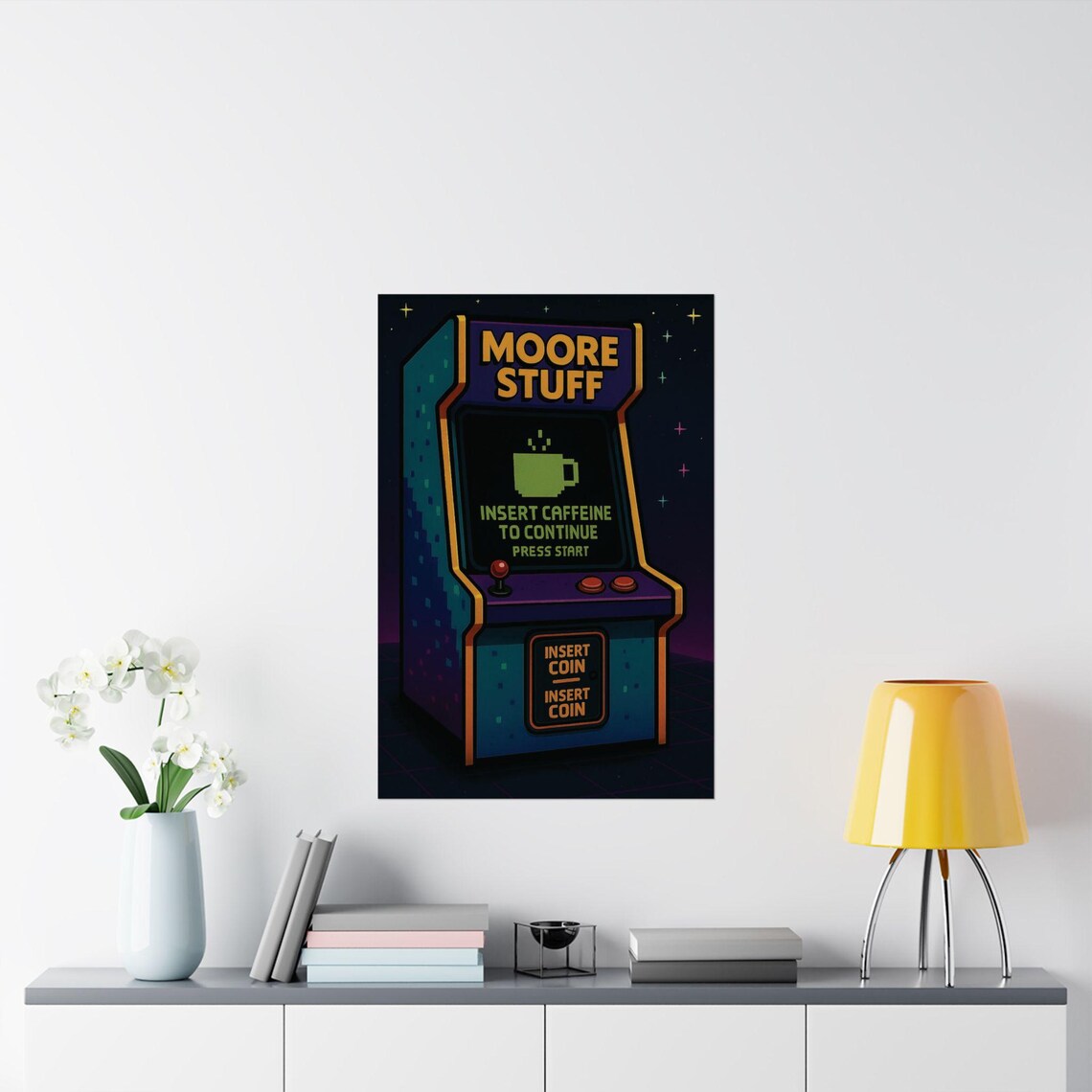 Retro Arcade-inspired Coffee Print - Etsy