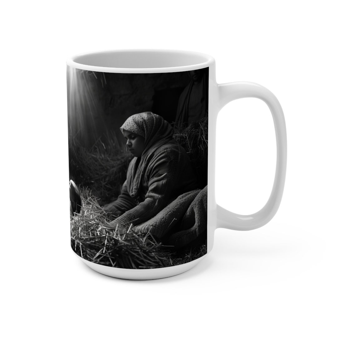 Jesus Manger Scene Ceramic Mug Christian Christmas Gift, Religious ...