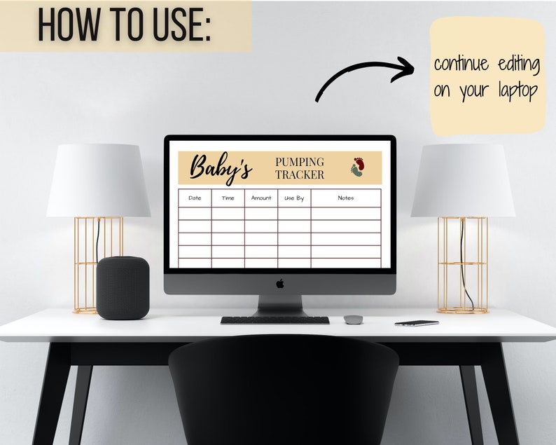 Pumping Schedule Tracker Printable Editable Pumping Journal - Etsy