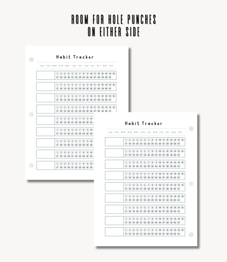 Monthly Habit Tracker| A4, A5 and Letter | Instant Download ...