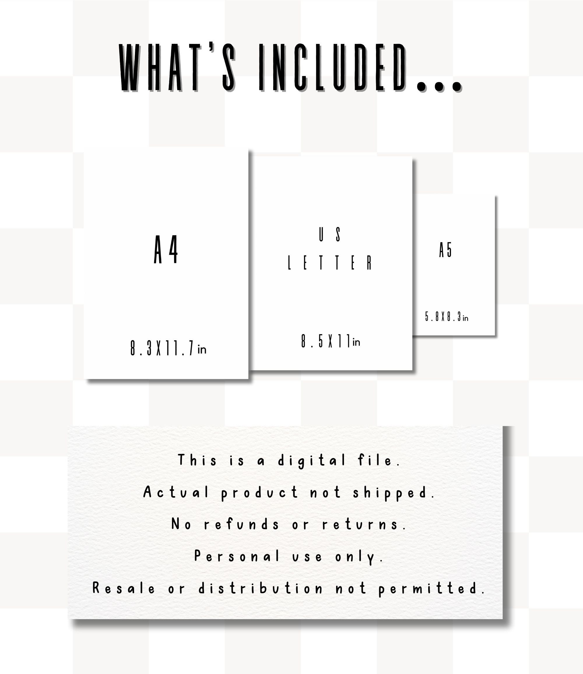 Important Dates | A4, A5 and Letter | Instant Download | Productivity ...