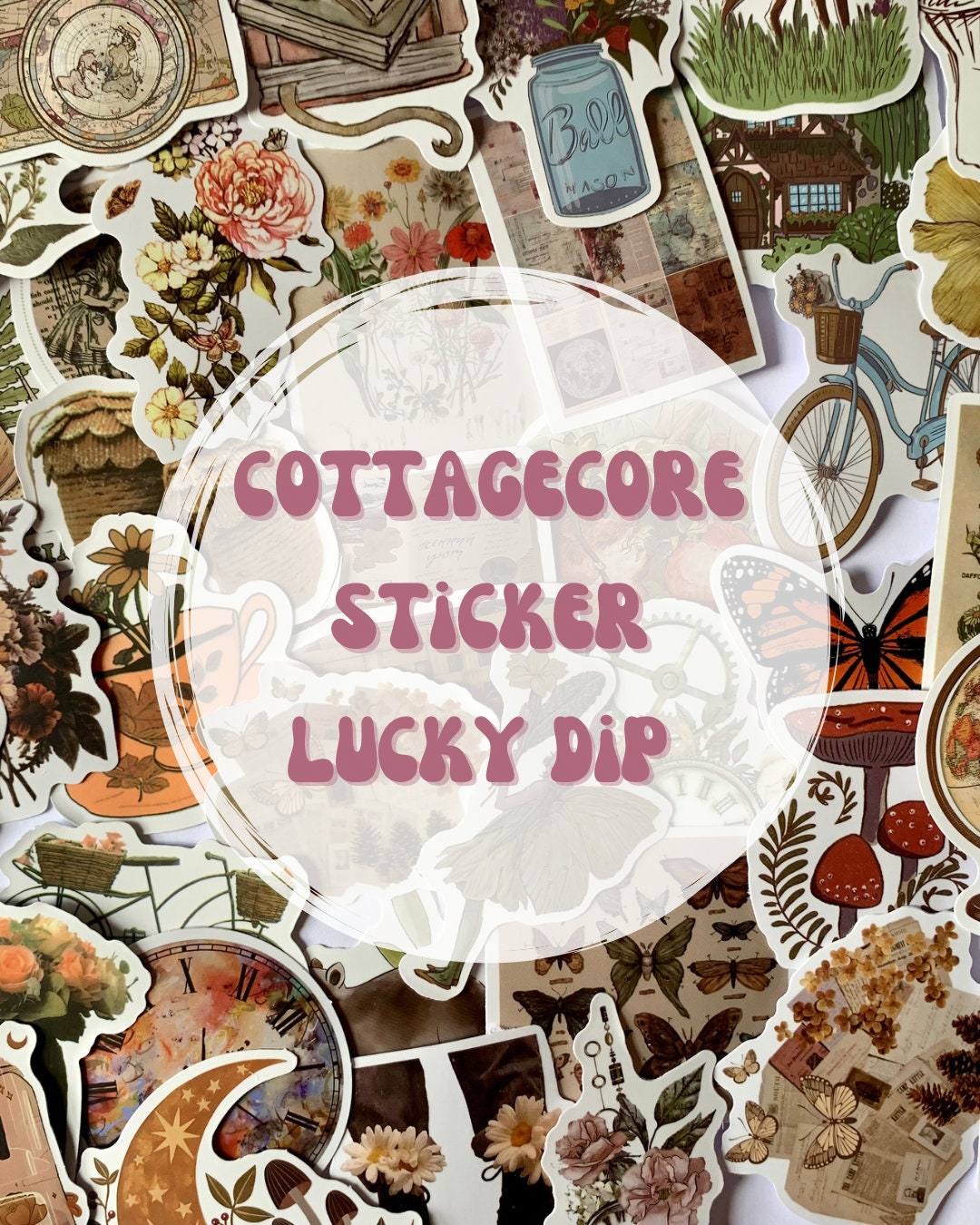 Cottagecore Sticker Mystery Pack Lucky Dip - Etsy