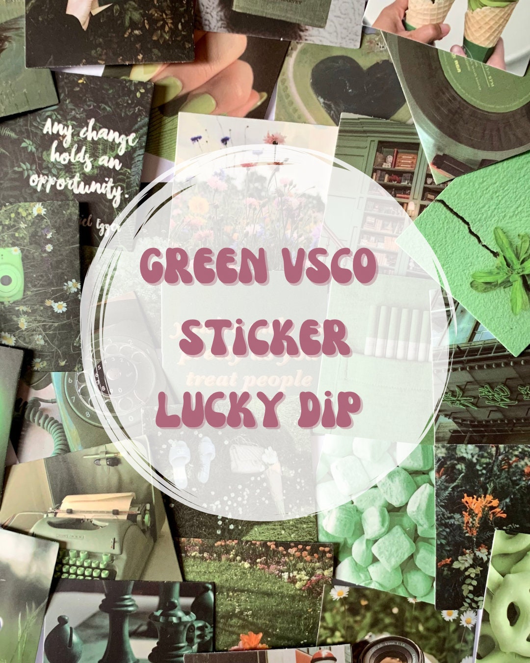 Green VSCO Kindle Sticker Mystery Pack Lucky Dip - Etsy UK