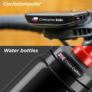 10x Cyclist Name Waterproof Sticker, Husband Gift for Cyclist Name on ...