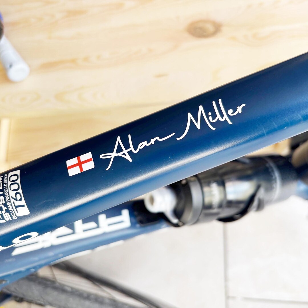 4x Signature Cyclist Decal, Road Bike Custom Name Decal, Stickers for ...