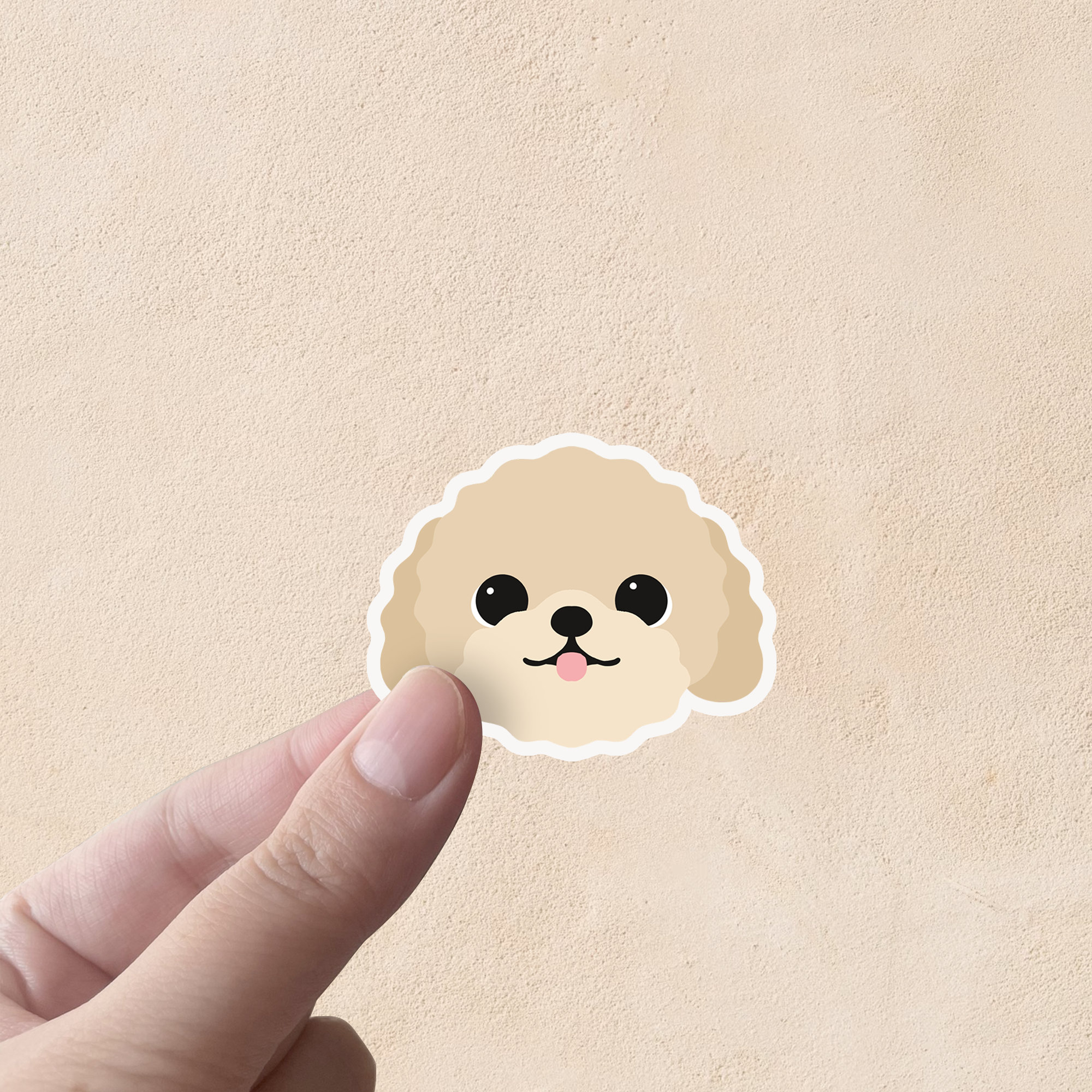 Cute Poodle Puppy Face Stickers for Water Bottle, Tumbler, Dog Bowl ...