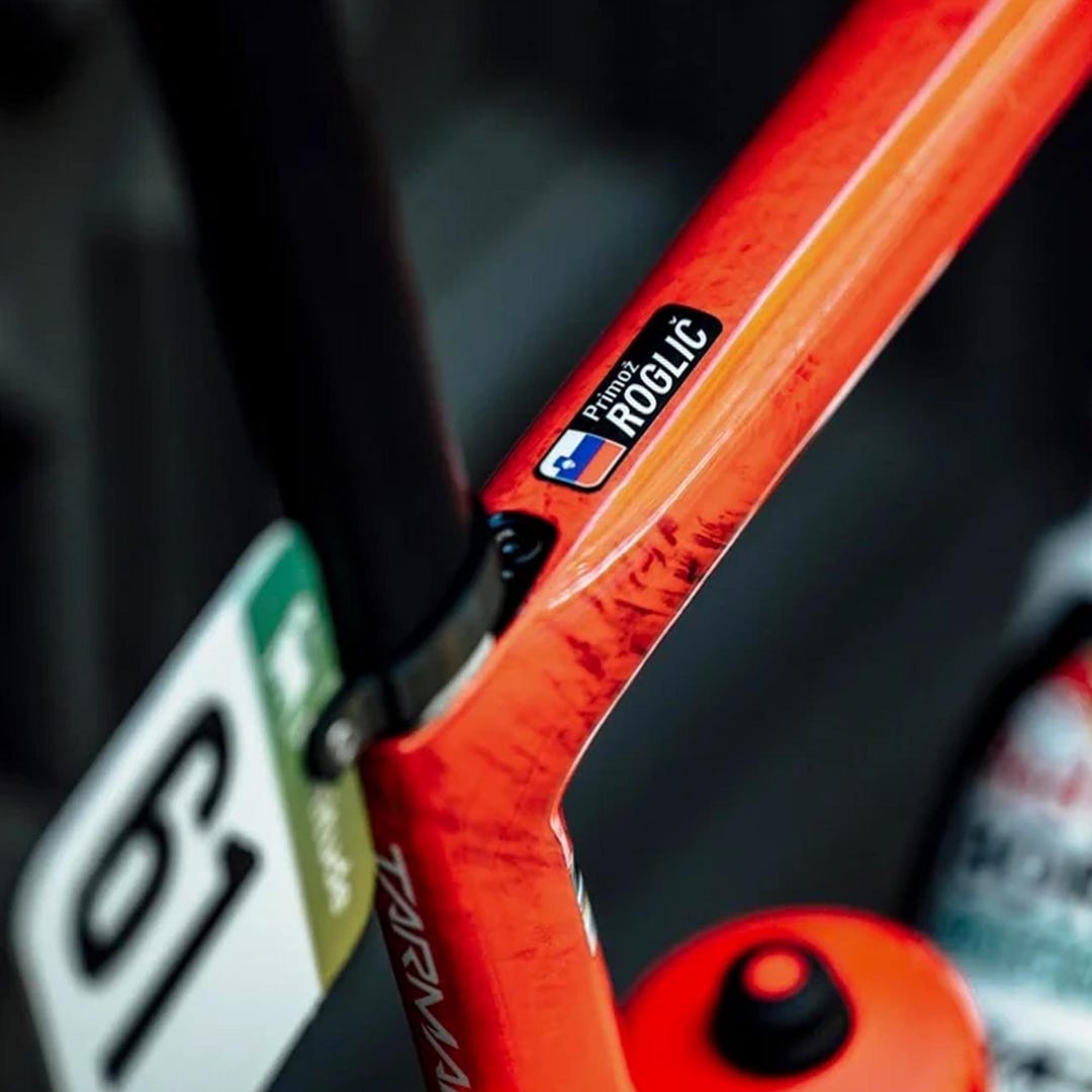 10x Personalised Bike Name and Flag Black Sticker Label Decal - for ...