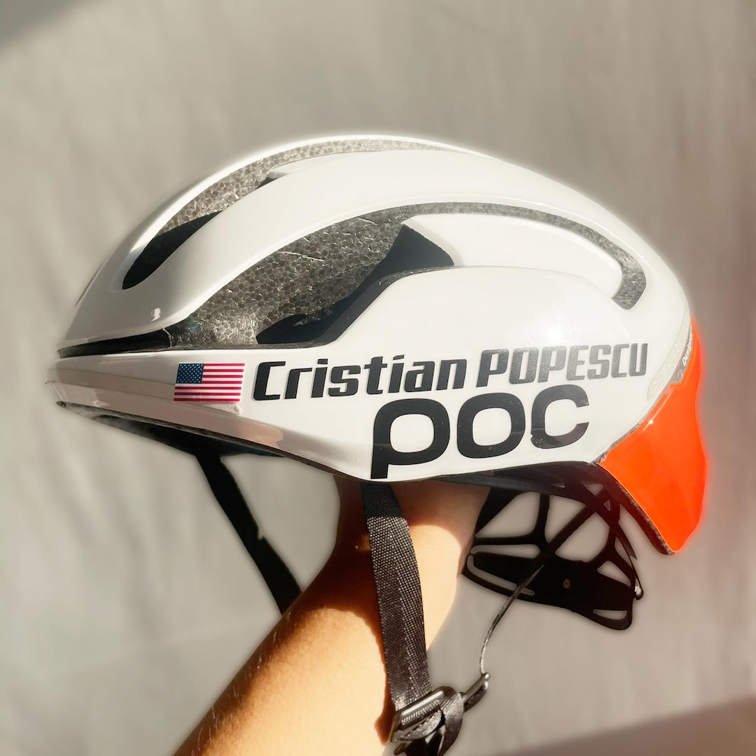 2x Aero Name Decal by Sancraftsco, Cyclist Name and Flag Waterproof ...