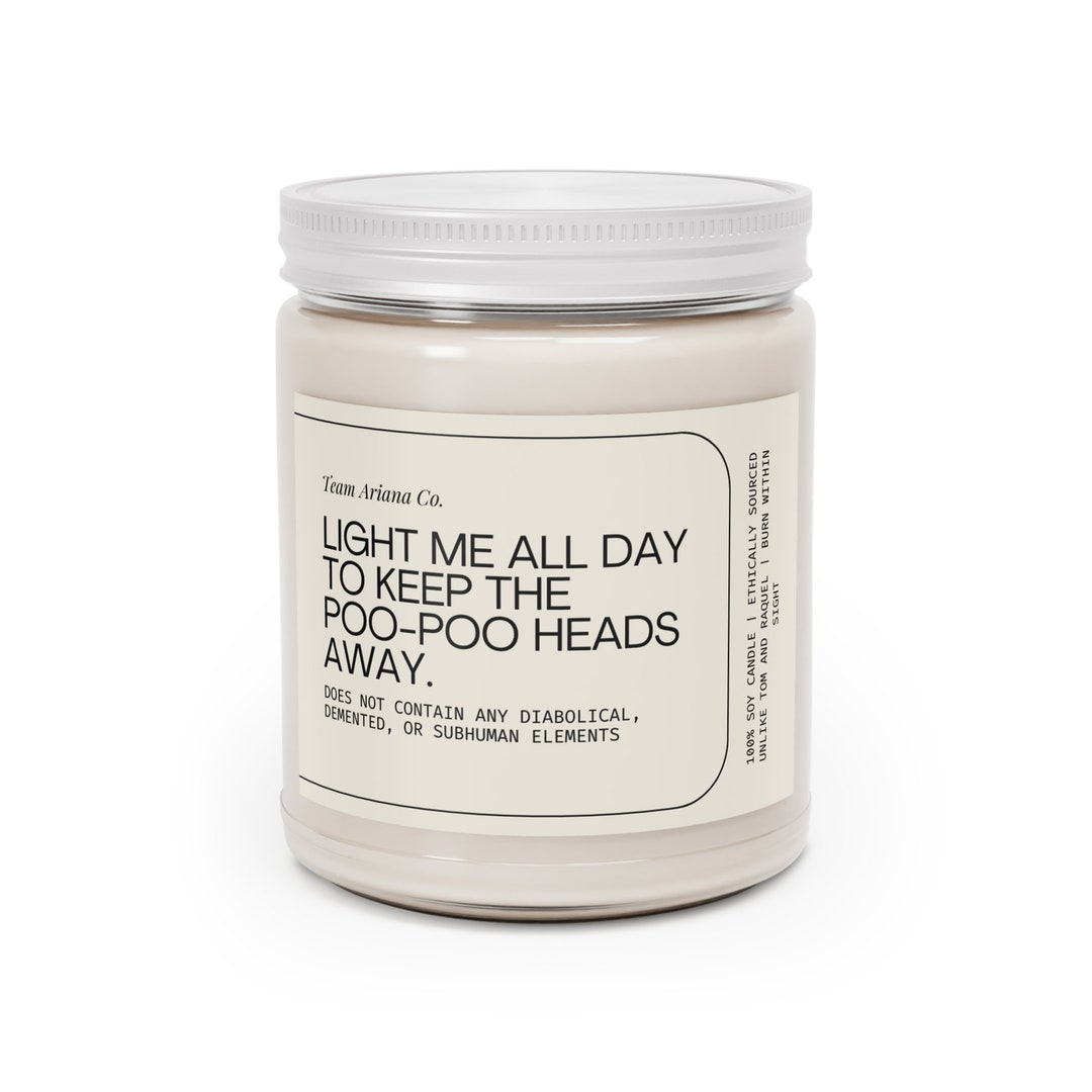 Team Ariana Candle, Poo-poo Head Repellent Candle, Scented Candles, 9oz ...
