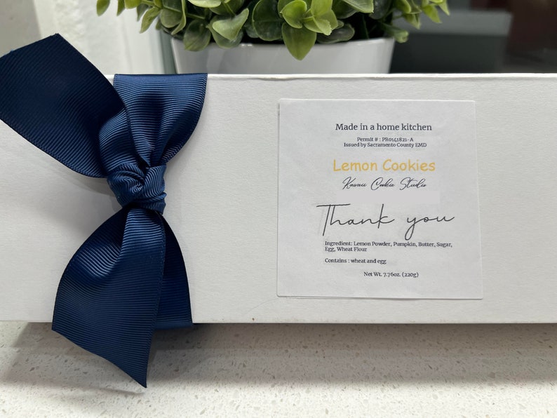 Delicious Natural Lemon Cookies | Gift Box of 12 + 2 Free Samples | No ...