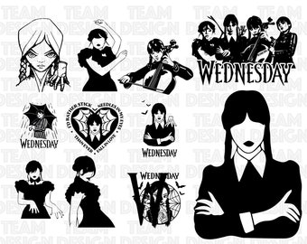 Wednesday Girl Svg - Etsy UK
