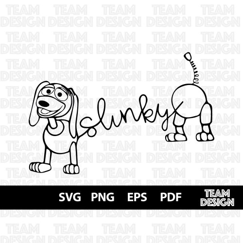 Slinky SVG Toy Story Dog Svg Png Clipart Cut File Outline - Etsy