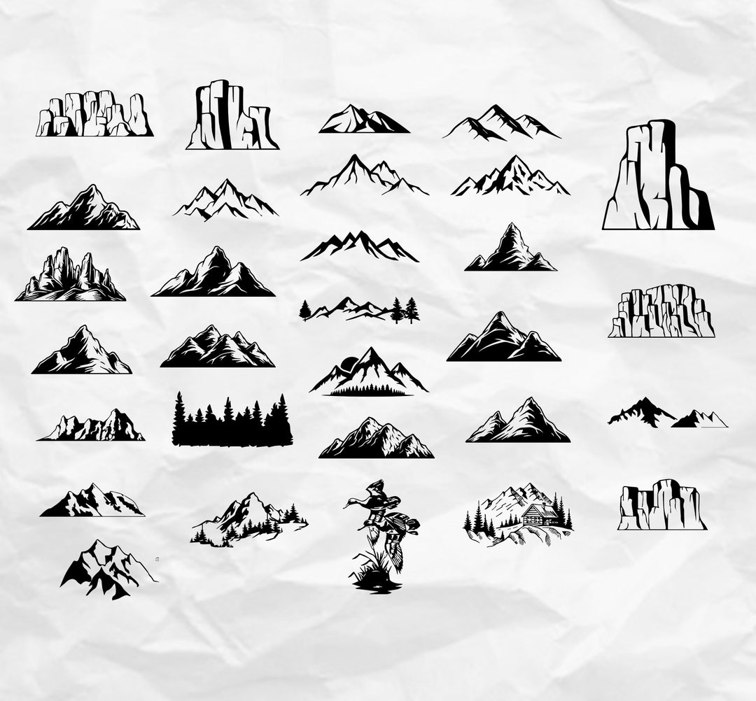 Berge SVG PNG EPS. Bäume svg. Wald SVG Cricut. Berg svg - Etsy Schweiz