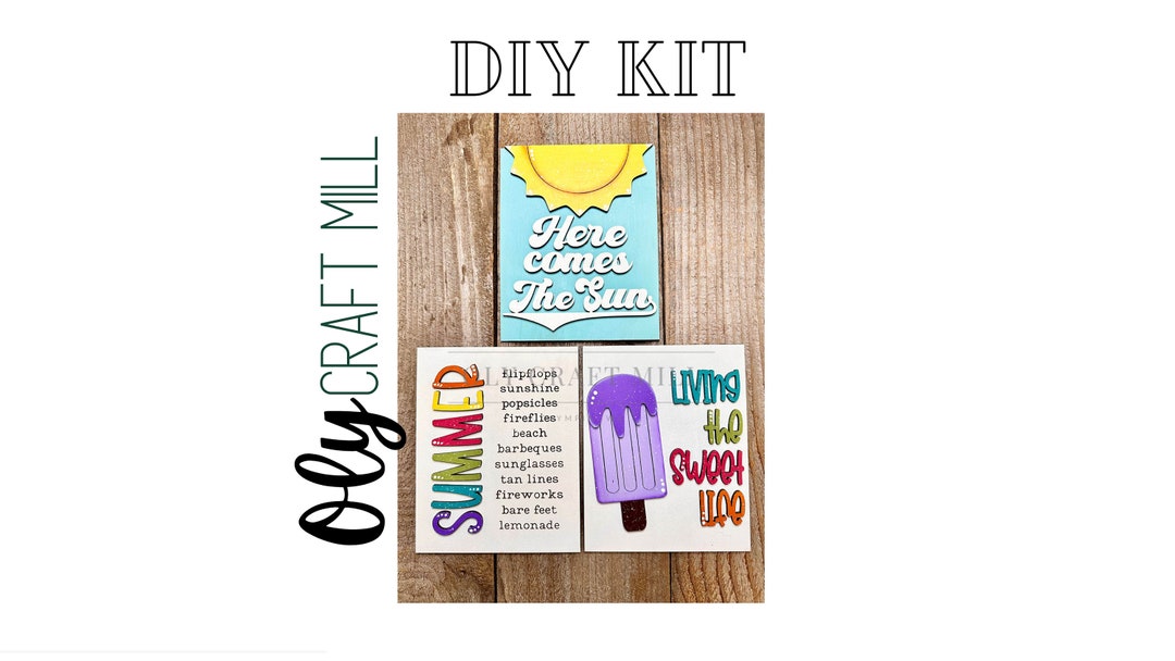DIY Sweet Summertime Signs / 5x6.5" Sign / Popsicles / Summer DIY/ Wood ...