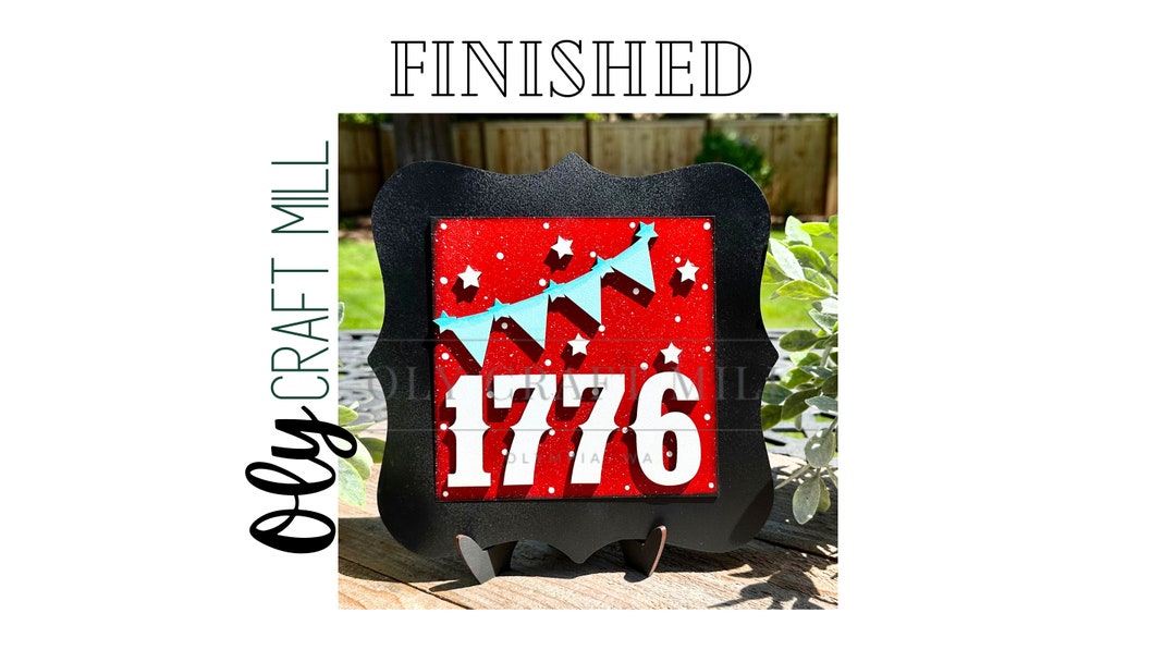 1776 6x6 Sign /interchangeable Frame/ 6X6 Sign / USA / Patriotic DIY ...