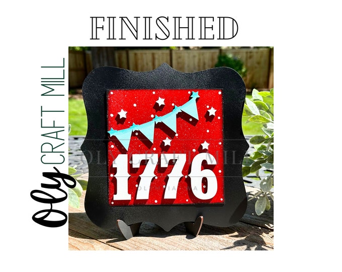 1776 6x6" Sign /interchangeable Frame/ 6X6 Sign / USA / Patriotic DIY ...