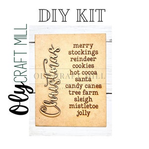 DIY Country Christmas Signs / 5x6.5" Sign / Farmhouse Truck / Christmas ...