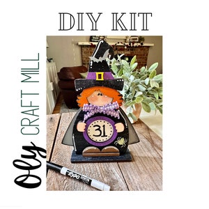 DIY Standing Witch Countdown / Halloween Witch / Mantle Decor / Home ...