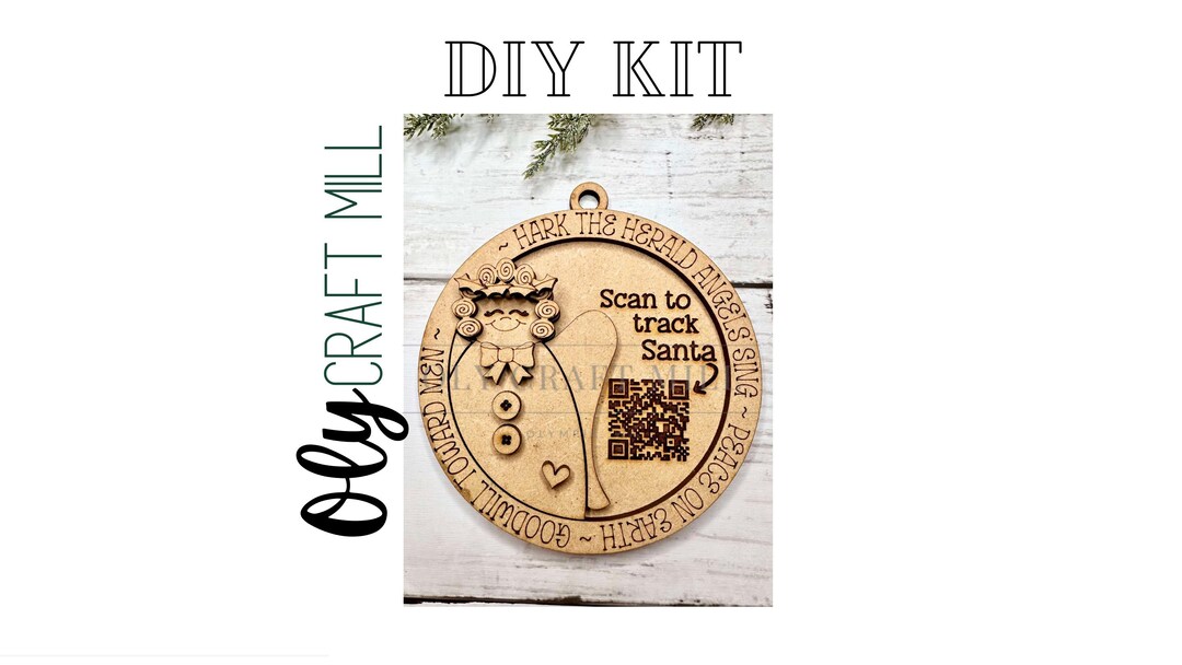 Diy Angel Santa Tracker Ornament Diy Wood Blank Unfinished Wood Kit