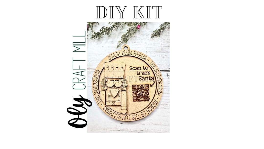 DIY Nutcracker Santa Tracker Ornament / DIY Wood Blank / Unfinished ...