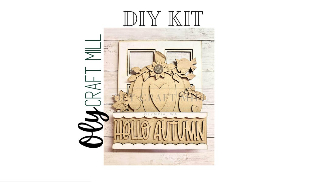 DIY Interchangeable Window Hello Autumn Pumpkin Add-on / DIY Wood Kit ...