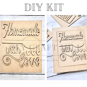 DIY Primitive Kitchen Signs / 5x6.5" Sign / Mixing Bowls / Kitchen DIY ...