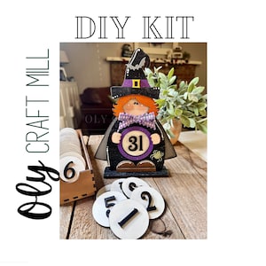 DIY Standing Witch Countdown / Halloween Witch / Mantle Decor / Home ...