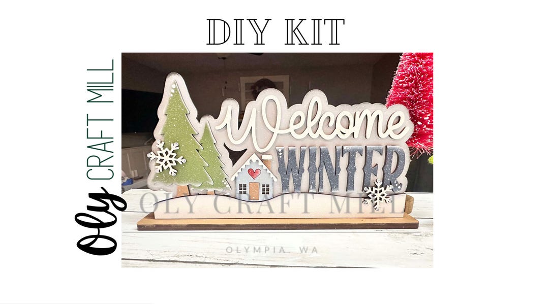 DIY Welcome Winter Word Art Shelf Sitter / Winter Cabin Decor / Home ...