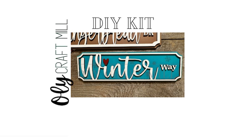 DIY Christmas/winter Street Signs W/ Easel / Tiered Tray Set / Home ...