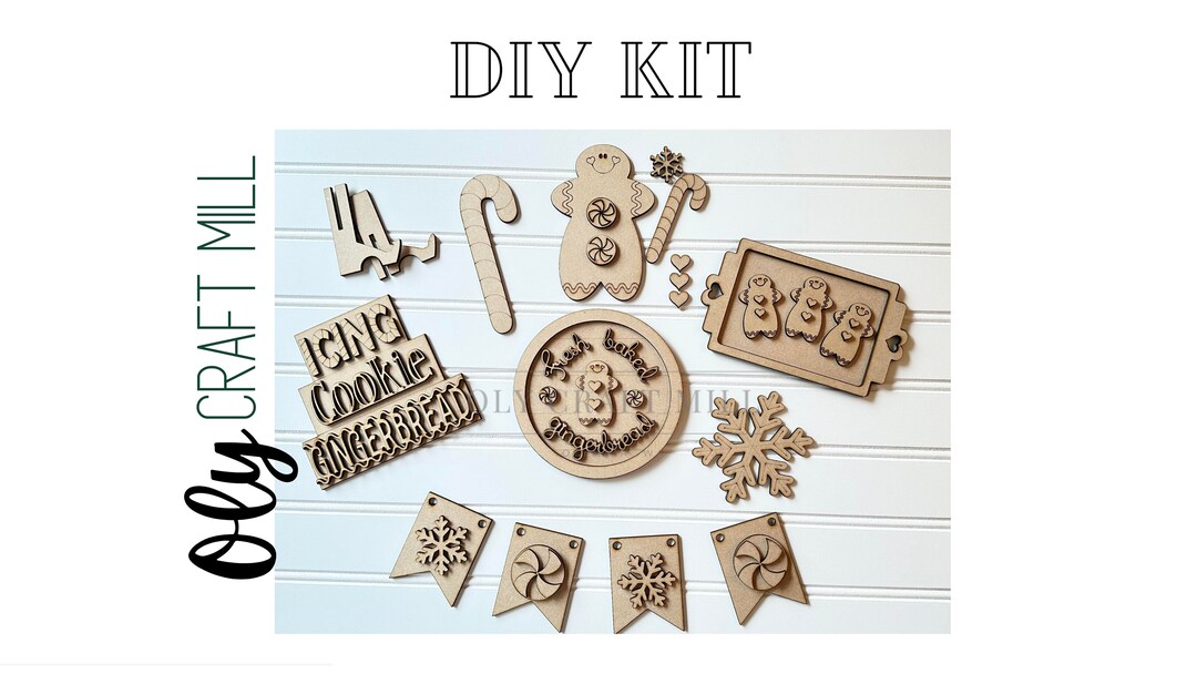 DIY Fresh Baked Gingerbread Tiered Tray Set / Mantle Decor ...
