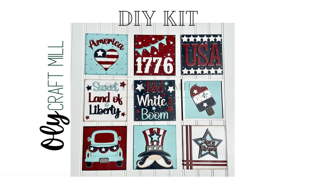 DIY Interchangeable 4th of July Frame/ 6X6 Sign / USA / Patriotic DIY ...