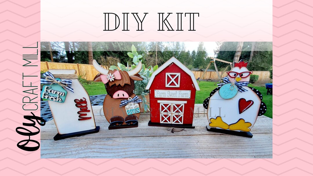 DIY Highland Cow Standing Set / Highland Cow Decor / Decor / Mantle ...