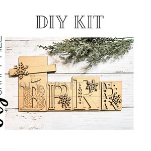 DIY Brrr Wood Block Shelf Sitter / DIY Wood Blank / Unfinished Wood Kit ...