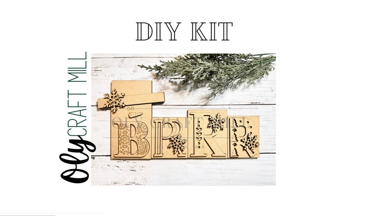 DIY Brrr Wood Block Shelf Sitter / DIY Wood Blank / Unfinished Wood Kit ...