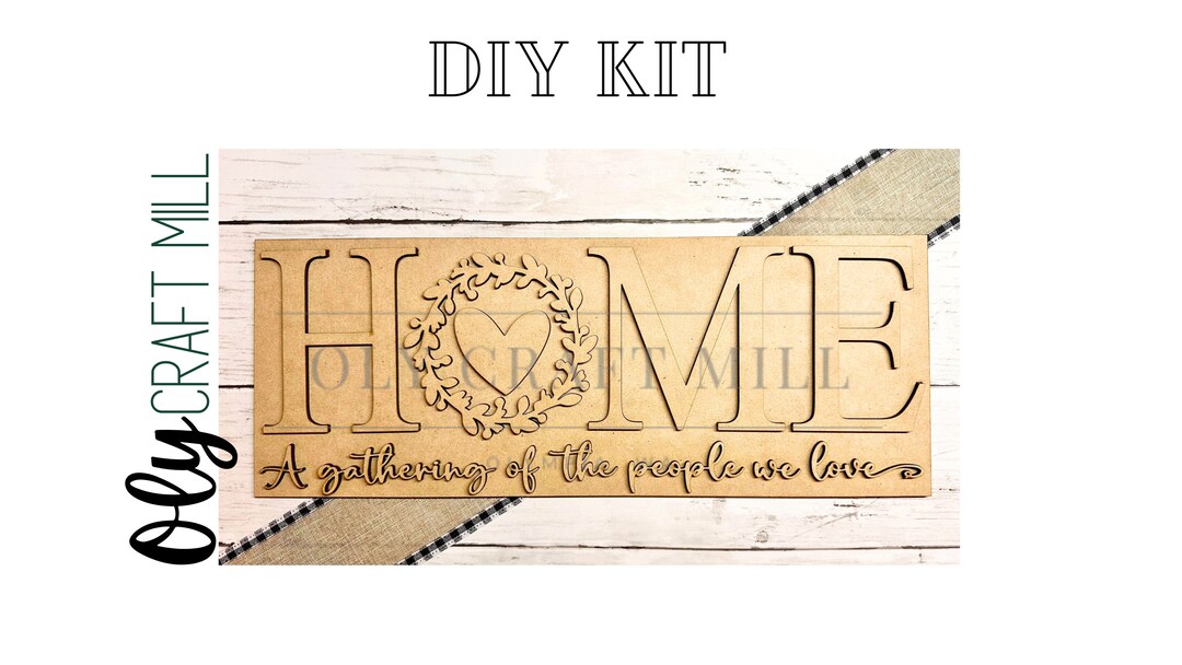 DIY Farmhouse Home Sign / Wreath Add on / DIY Wood Blank / Unfinished ...